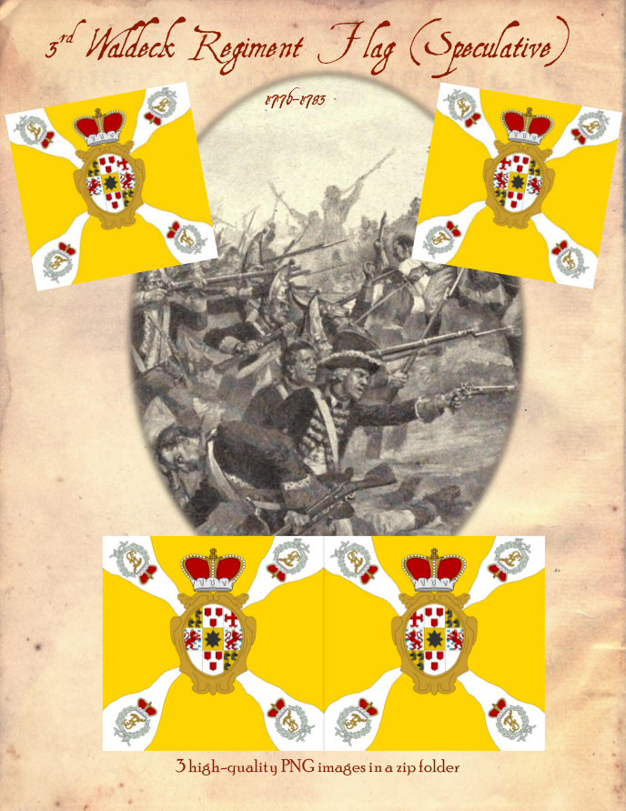 1776-1783 3rd Waldeck Regiment Flag (Speculative) - Through All Ages ... 1776-1783 3rd Waldeck Regiment Flag (Speculative) - Through All Ages ...
