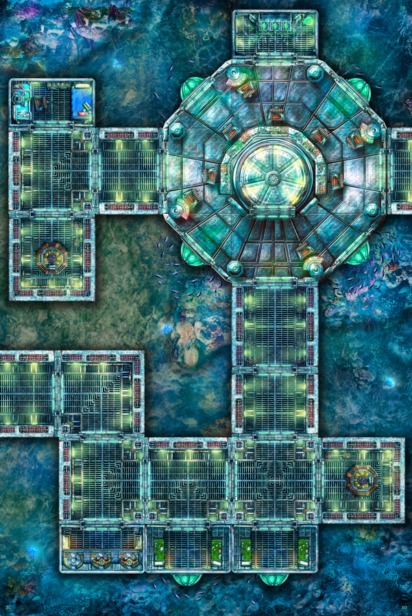 DeepWars - Sunken Citadel Maps - AntiMatter Games | DriveThruRPG